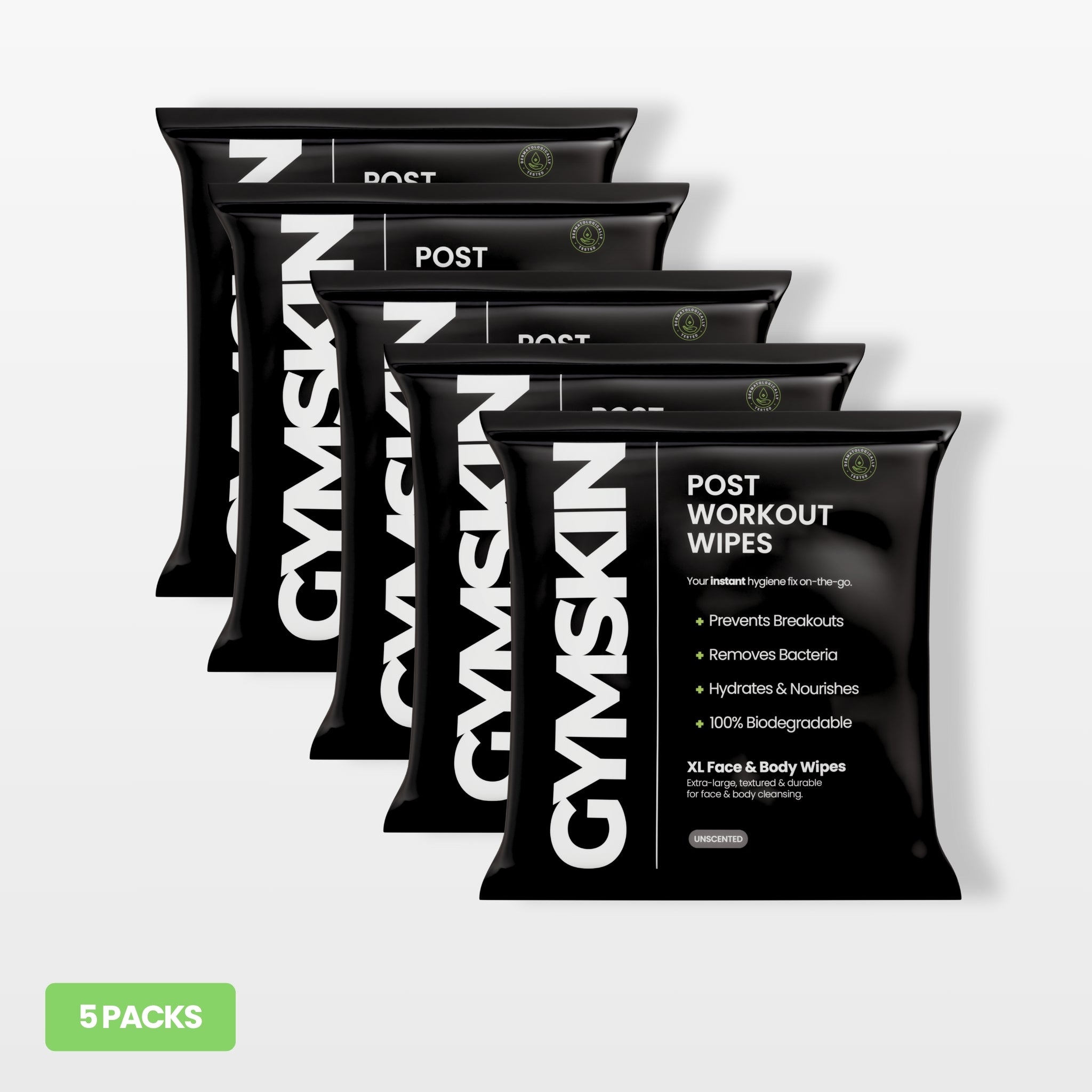 Post Workout Wipes - 5 Pack Bundle – GYMSKIN